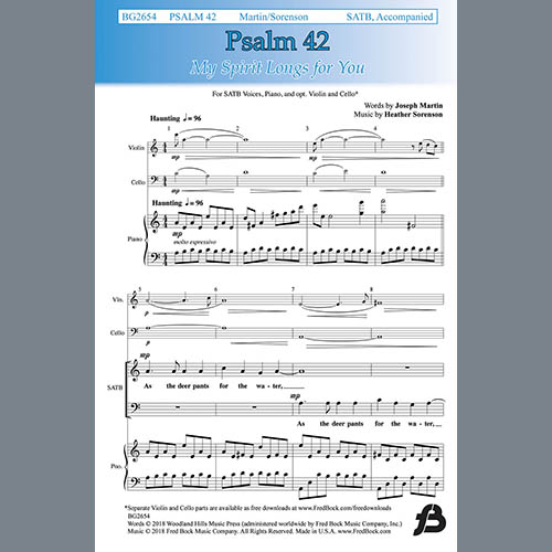 Psalm 42 von Heather Sorenson (Download) » Chornoten