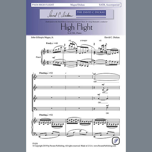 High Flight by John Gillespie Magee, Jr. and David C. Dickau (Download) » Choir Sheet Music