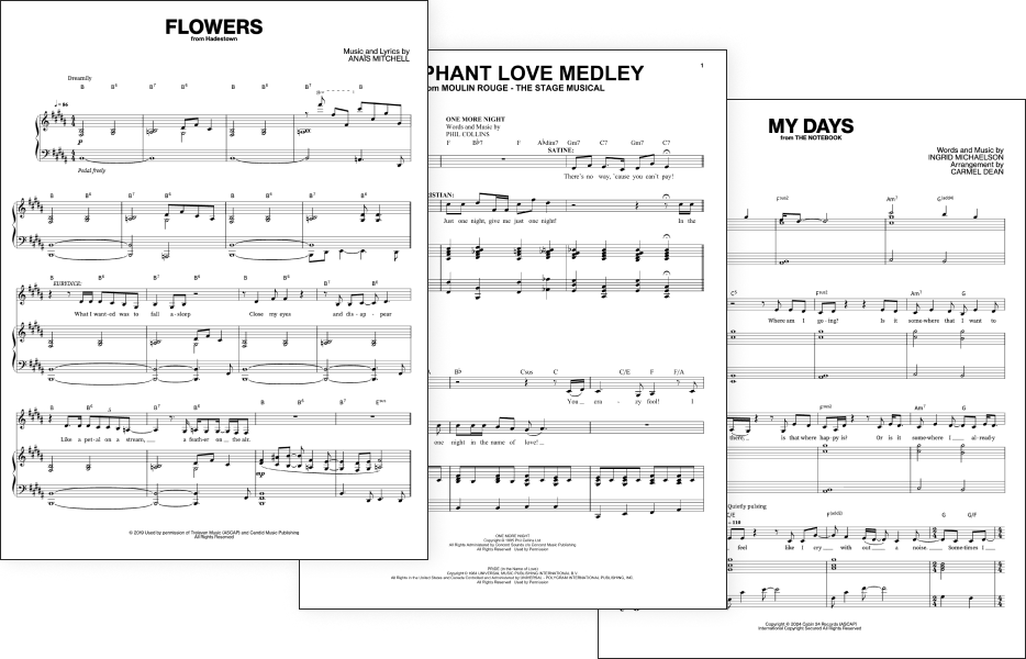 Best New Broadway Playlist Sheet Music Direct Best New Broadway Playlist Sheet Music Direct